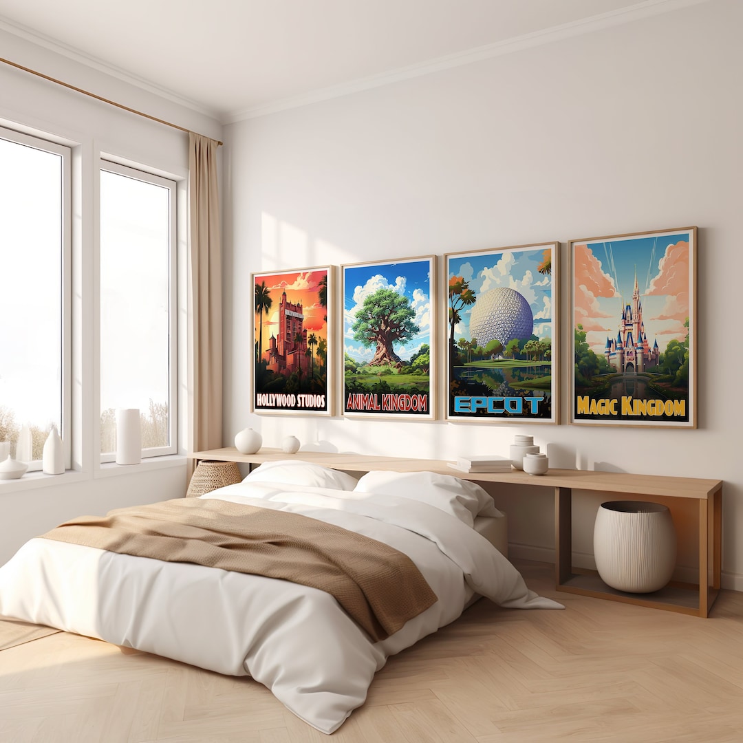 Disney Parks Retro Posters Set, Walt Disney World Posters, Disney ...
