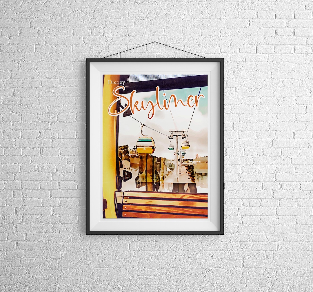 Walt Disney World Skyliner Retro Disney Poster Disney - Etsy