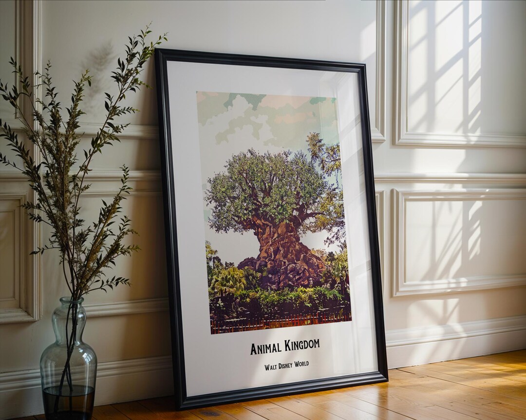 Animal Kingdom, Retro Disney Prints, Disney Travel Poster, Tree of Life ...