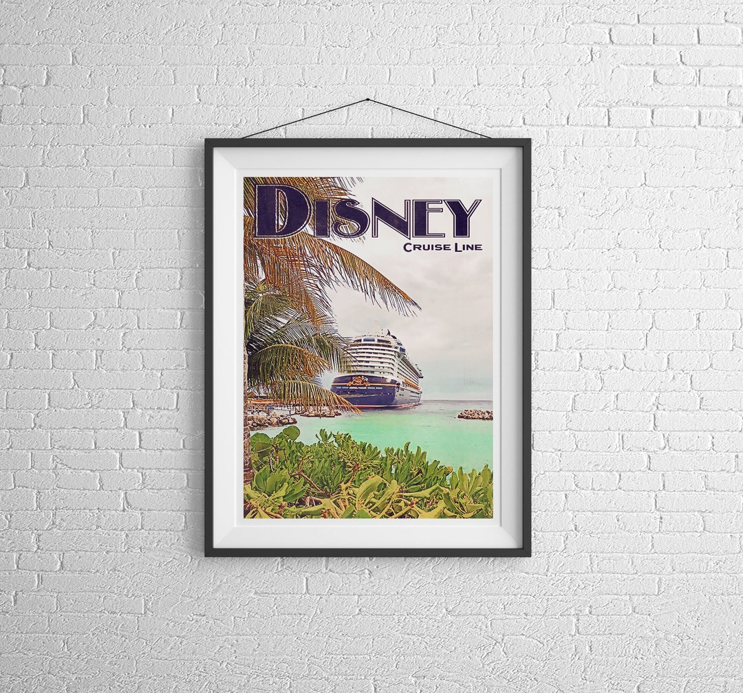 Disney Cruise Line, Retro Disney Print, Castaway Cay, Retro Disney ...
