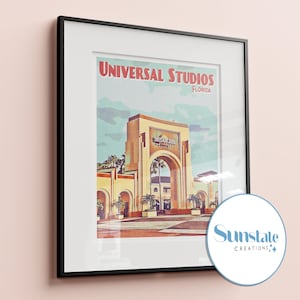 Universal Orlando Retro Poster Prints, Set of Four Vintage Style ...