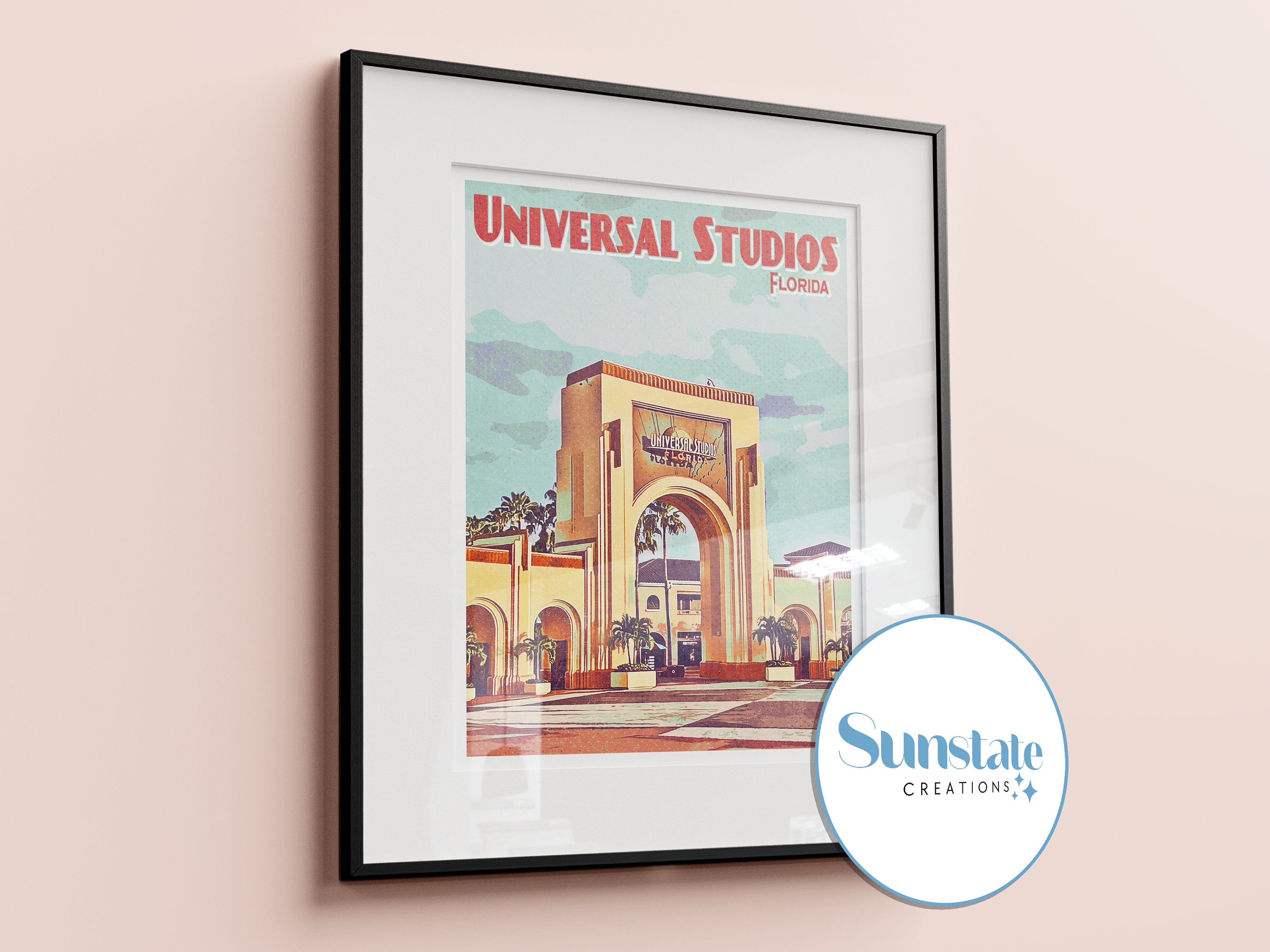 Universal Orlando Retro Poster Prints, Set of Four Vintage Style ...