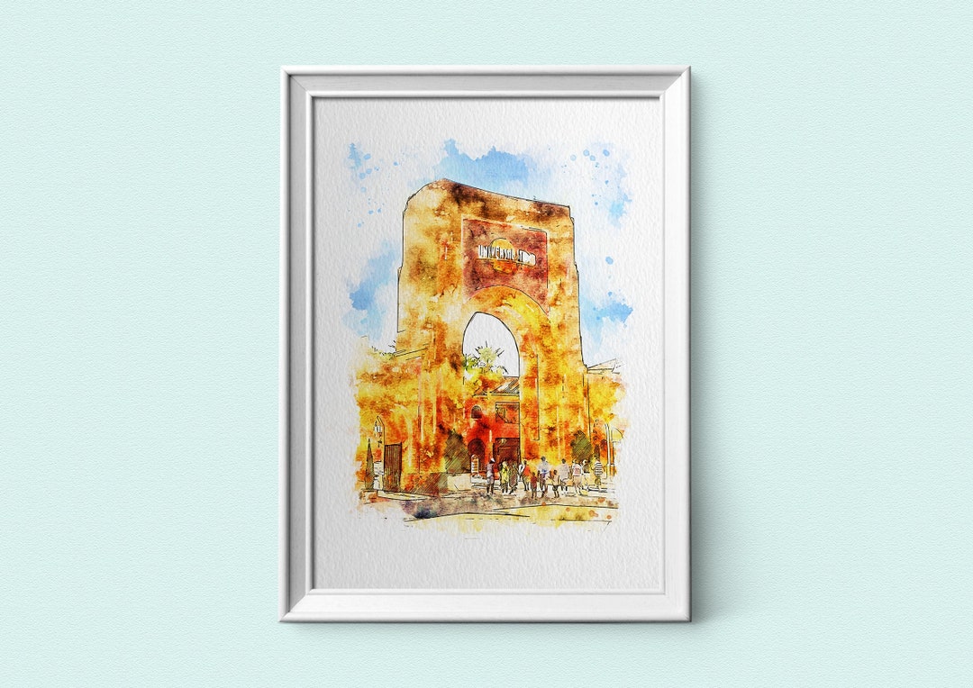 Universal Studios Archway Watercolour Sketch Print Universal - Etsy