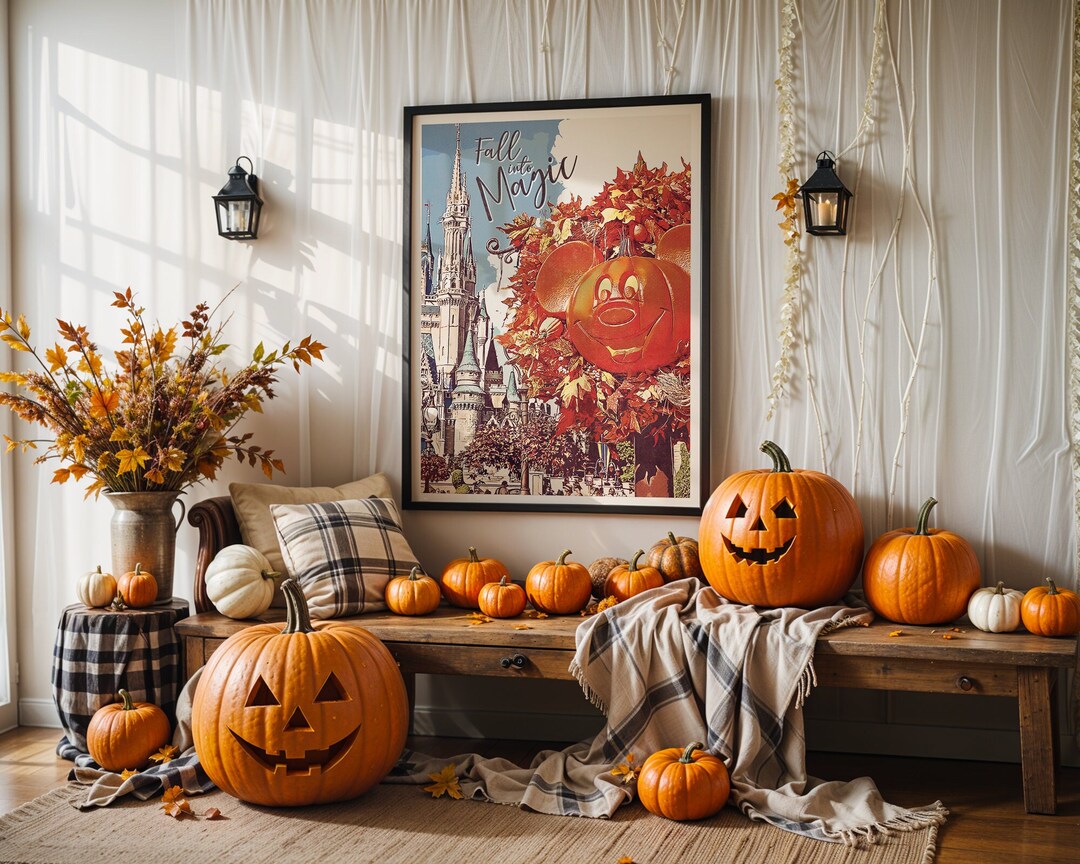 Disney Halloween Poster, Retro Disney Poster, Disney Print, Main Street ...