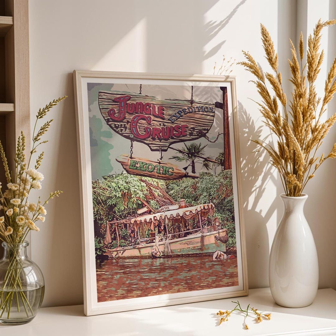 Jungle Cruise Print, Retro, Disney Prints, Disney Posters, Magic ...