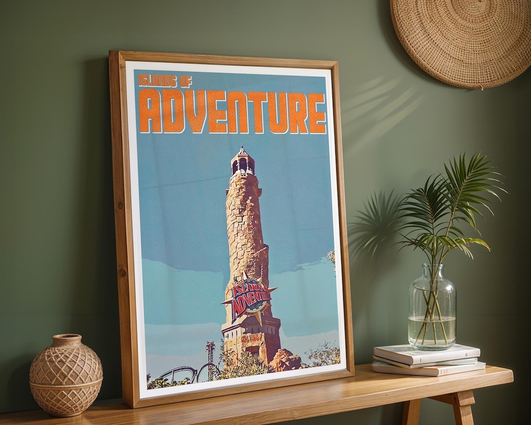Universal Islands of Adventure Retro Poster Print, IOA, Lighthouse ...