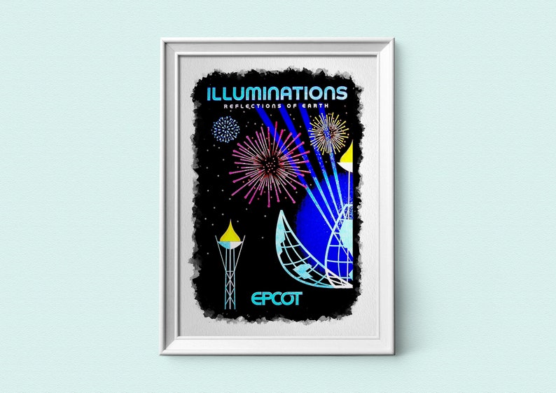 Epcot Illuminations Watercolour Sketch Print Epcot Poster - Etsy