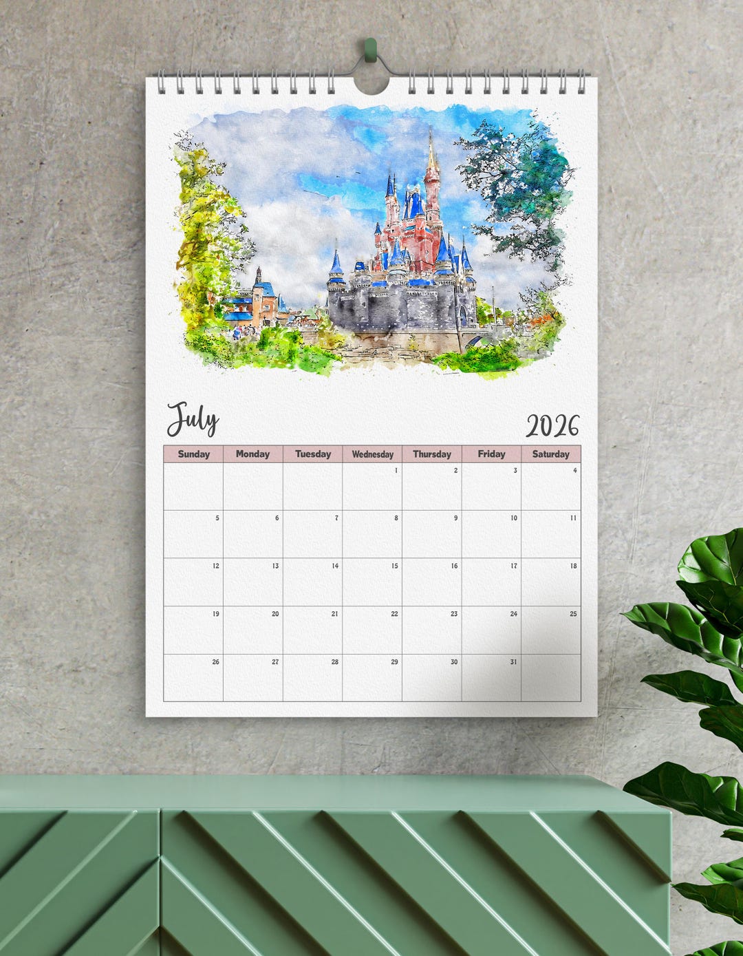 Walt Disney World Calendar 2026, Disney Prints, Disney Calendars ...