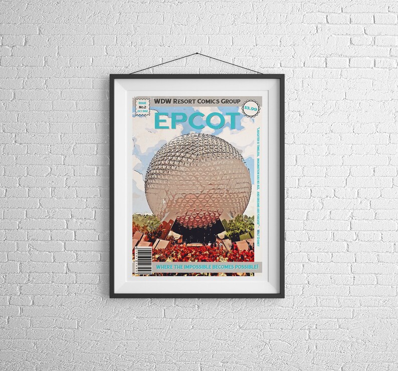Epcot Retro Comic Print Disney Poster Disney Print - Etsy