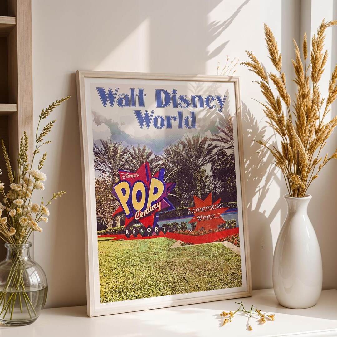 Pop Century Resort, Retro Disney Poster, Disney Prints, Walt Disney ...