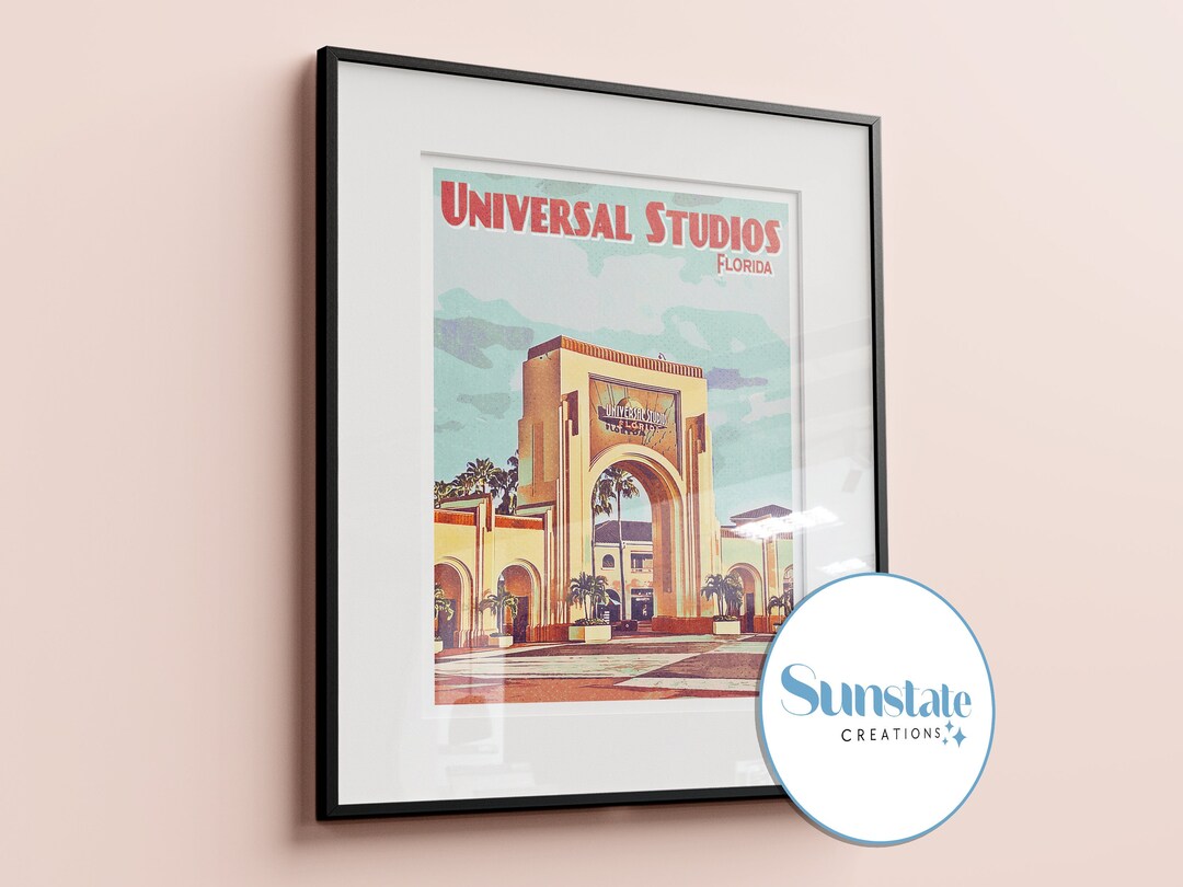 Universal Studios Arch Retro Poster Print, Universal Orlando, Vintage ...
