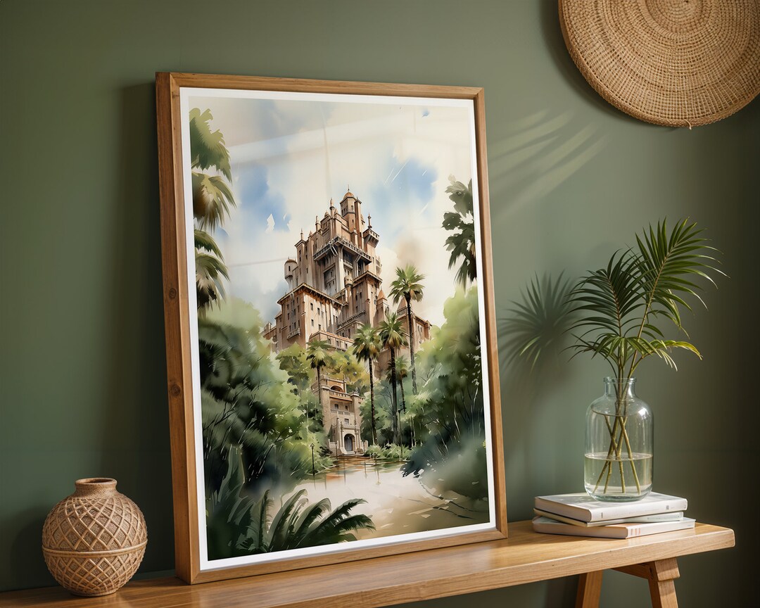 Tower of Terror Watercolour, Disney Print, Disney Watercolour Prints ...