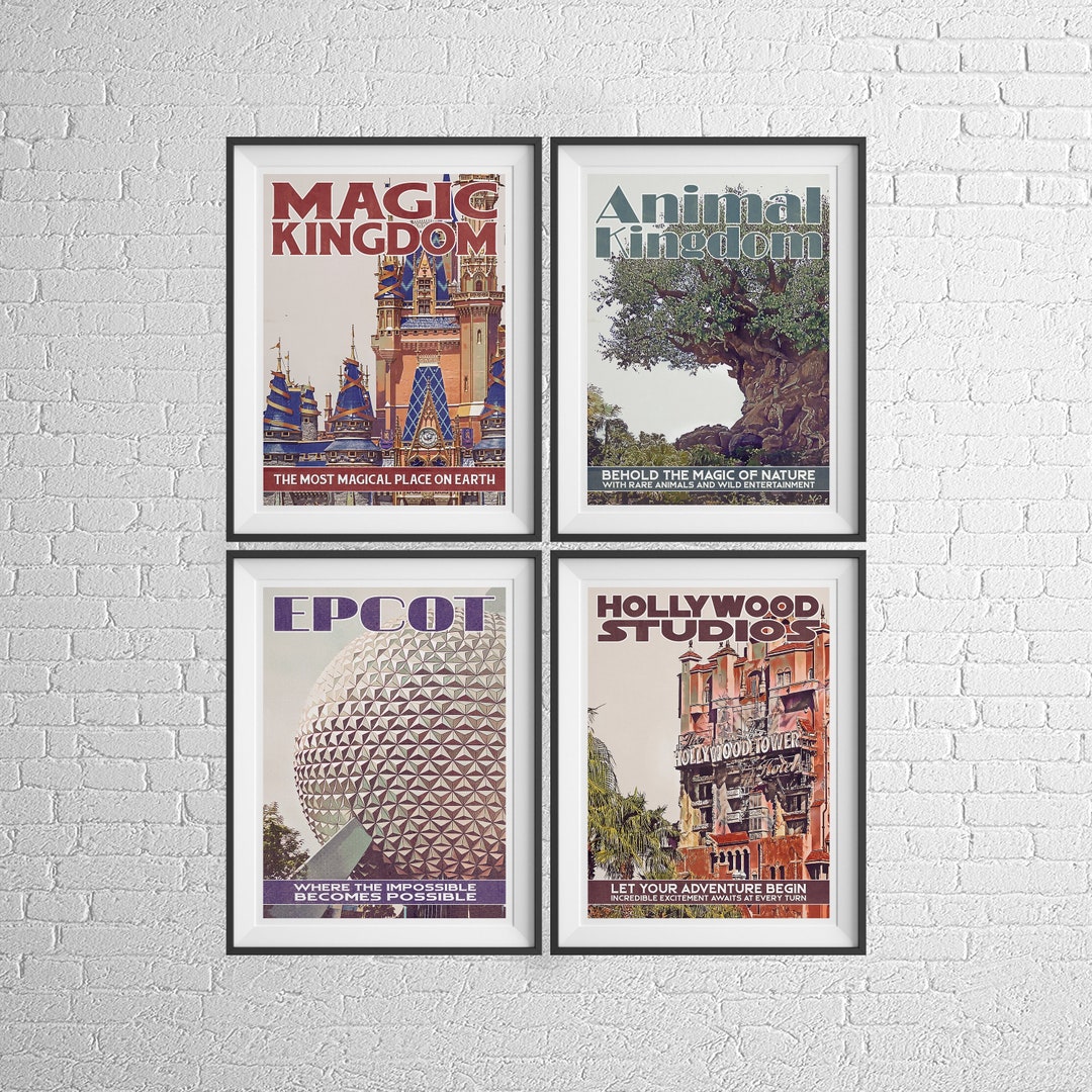 Walt Disney World Retro Posters Disney Prints Disney - Etsy