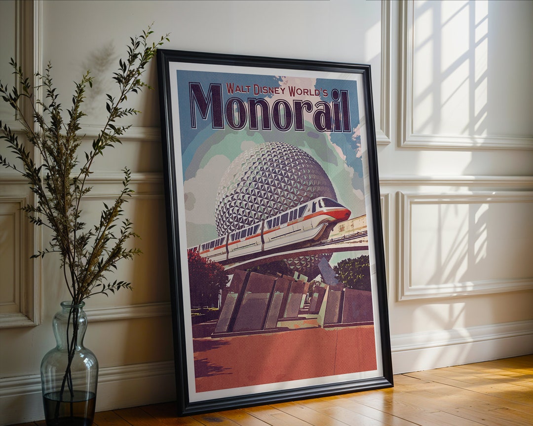 Retro Disney Prints, Walt Disney World Monorail, Retro Disney Posters ...