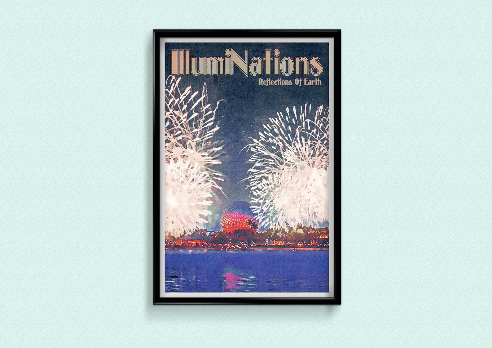 Illuminations Retro Poster Print Epcot Reflections of Earth - Etsy