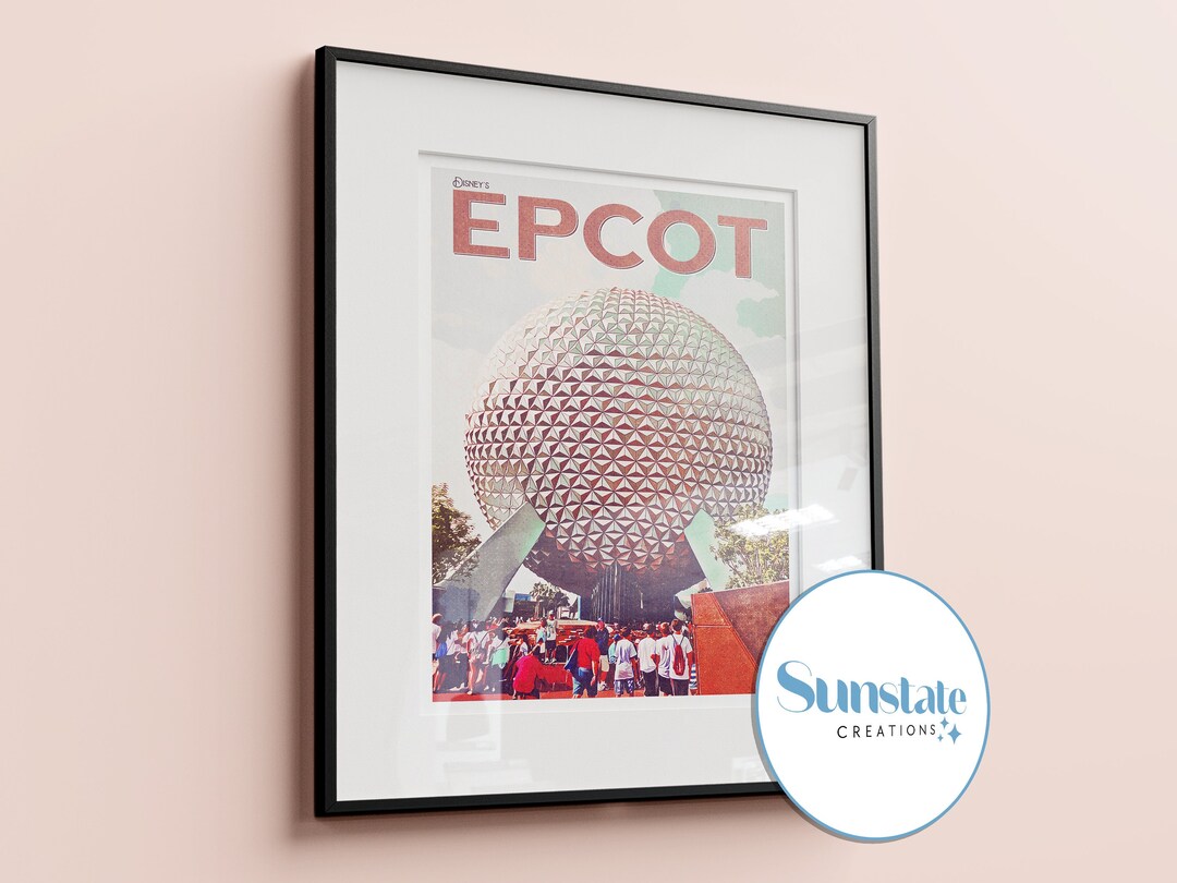 Epcot, Retro Disney Prints, Retro Disney Posters, Spaceship Earth ...