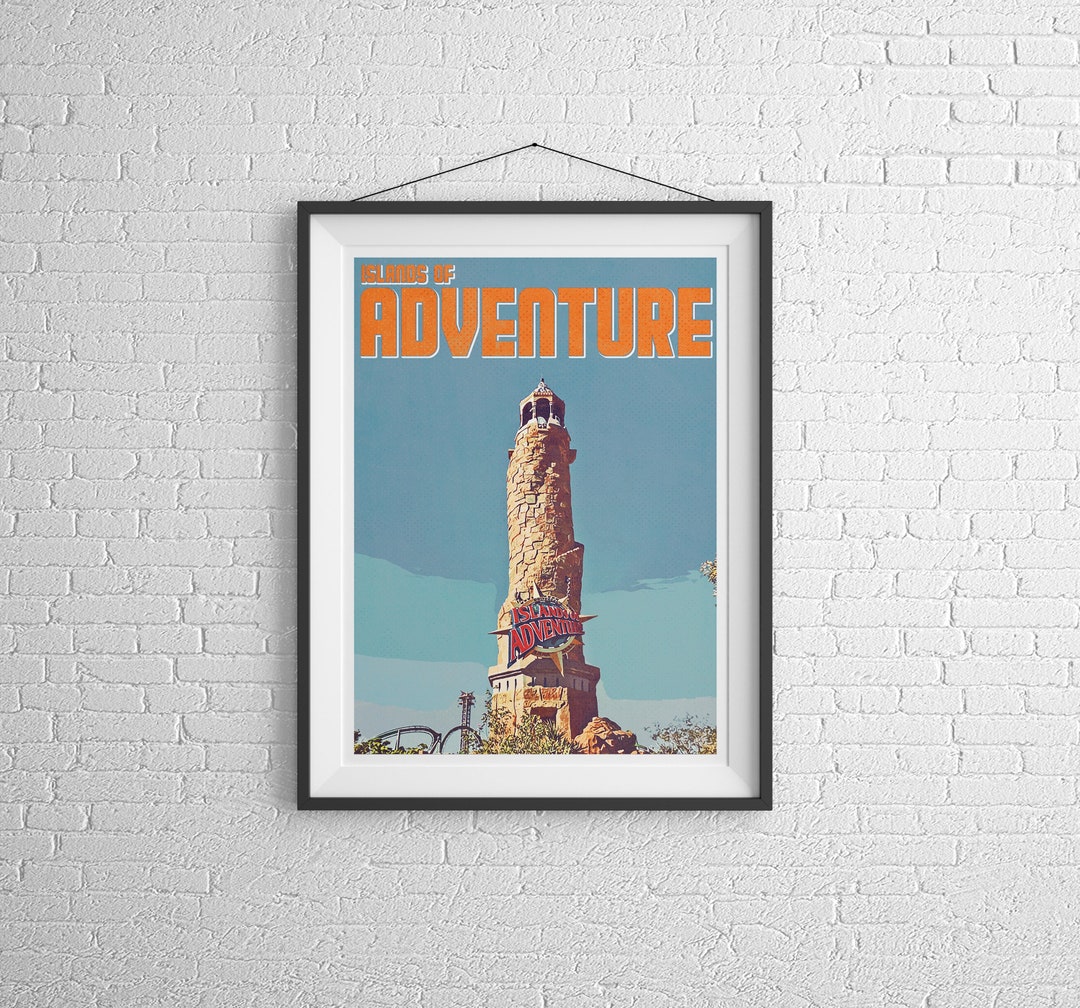 Universal Islands of Adventure Retro Poster Print, IOA, Lighthouse ...