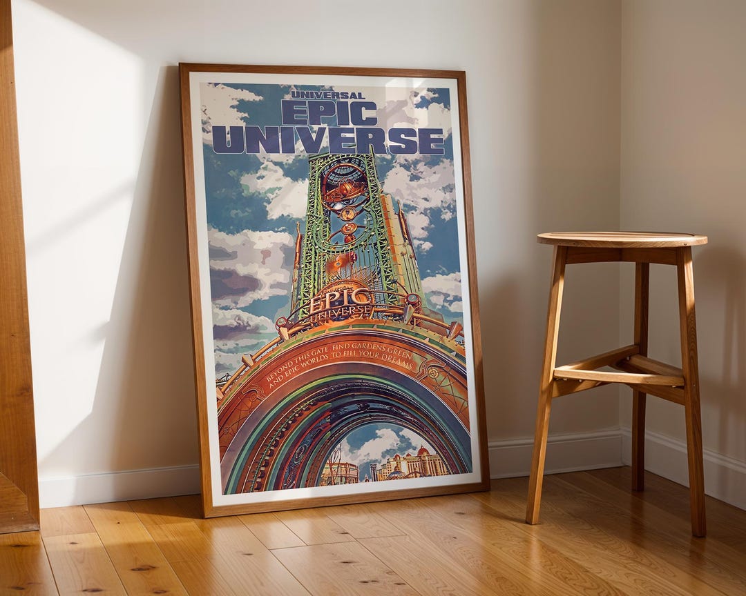 Epic Universe Prints, Retro, Universal Parks Posters, Pictures, Wall ...