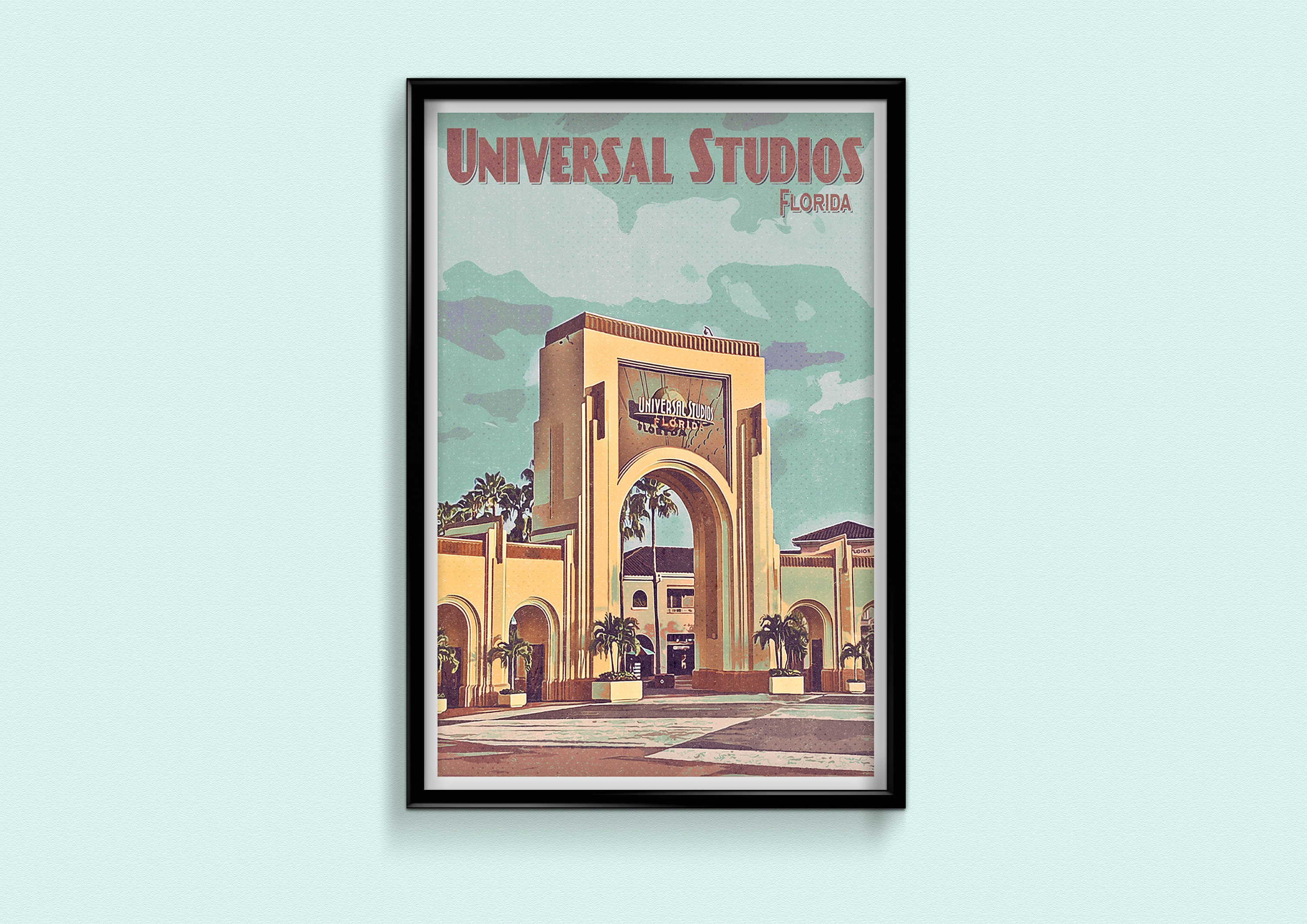 Universal Orlando Retro Poster Prints Set of Four Vintage | Etsy