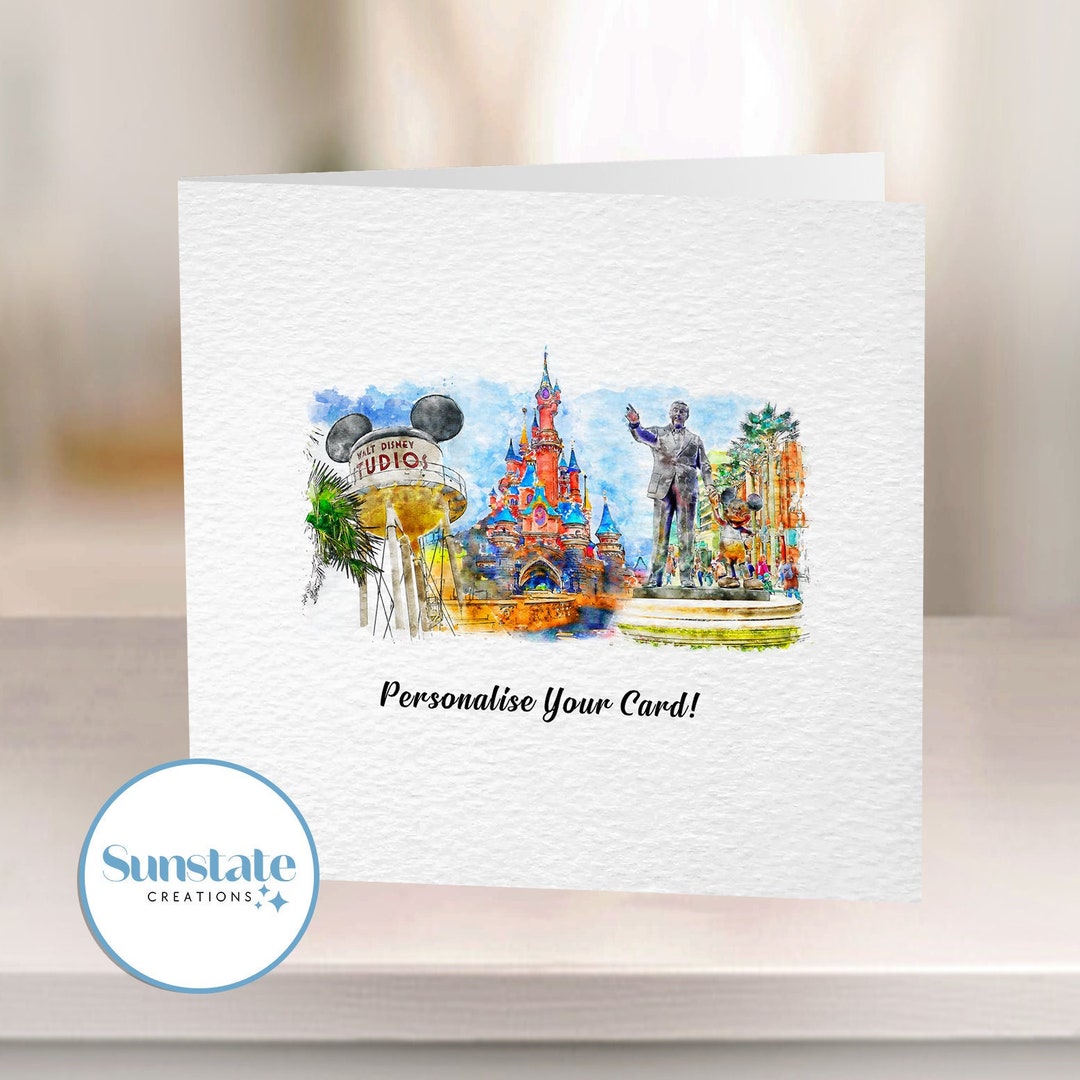 Personalised Disney Greetings Card, Disney Cards, Disneyland Paris ...