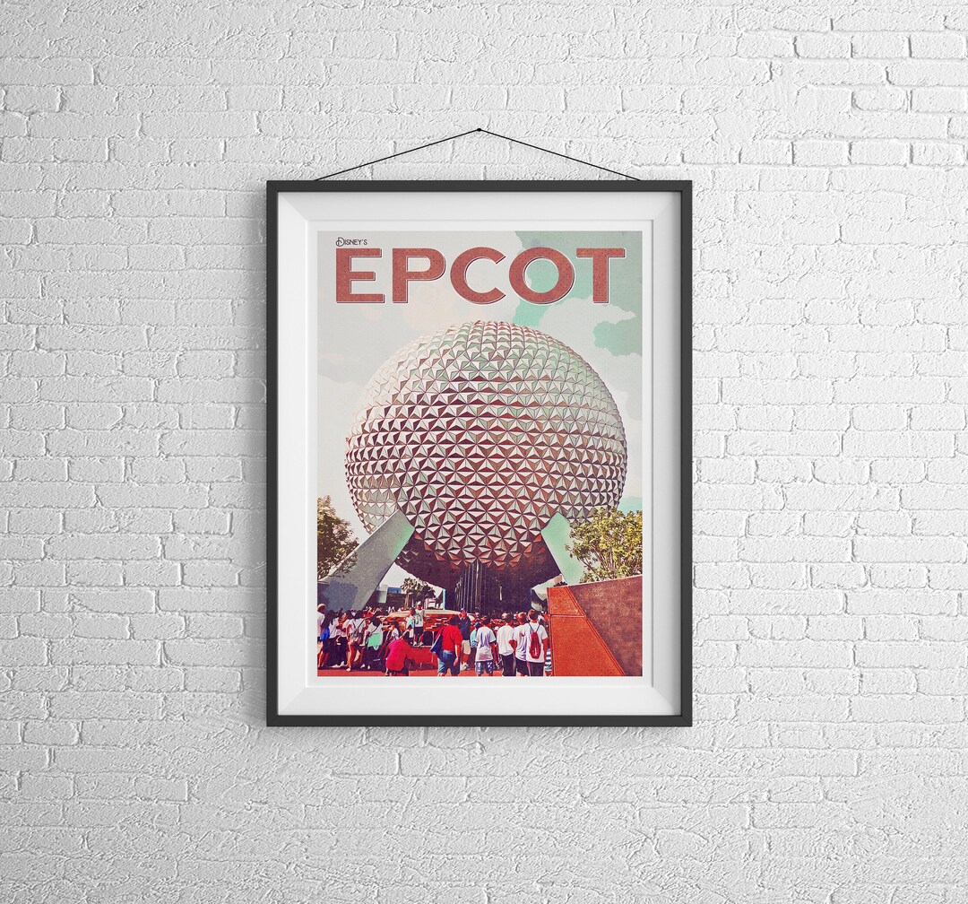Epcot Retro Disney Prints Retro Disney Posters Spaceship - Etsy
