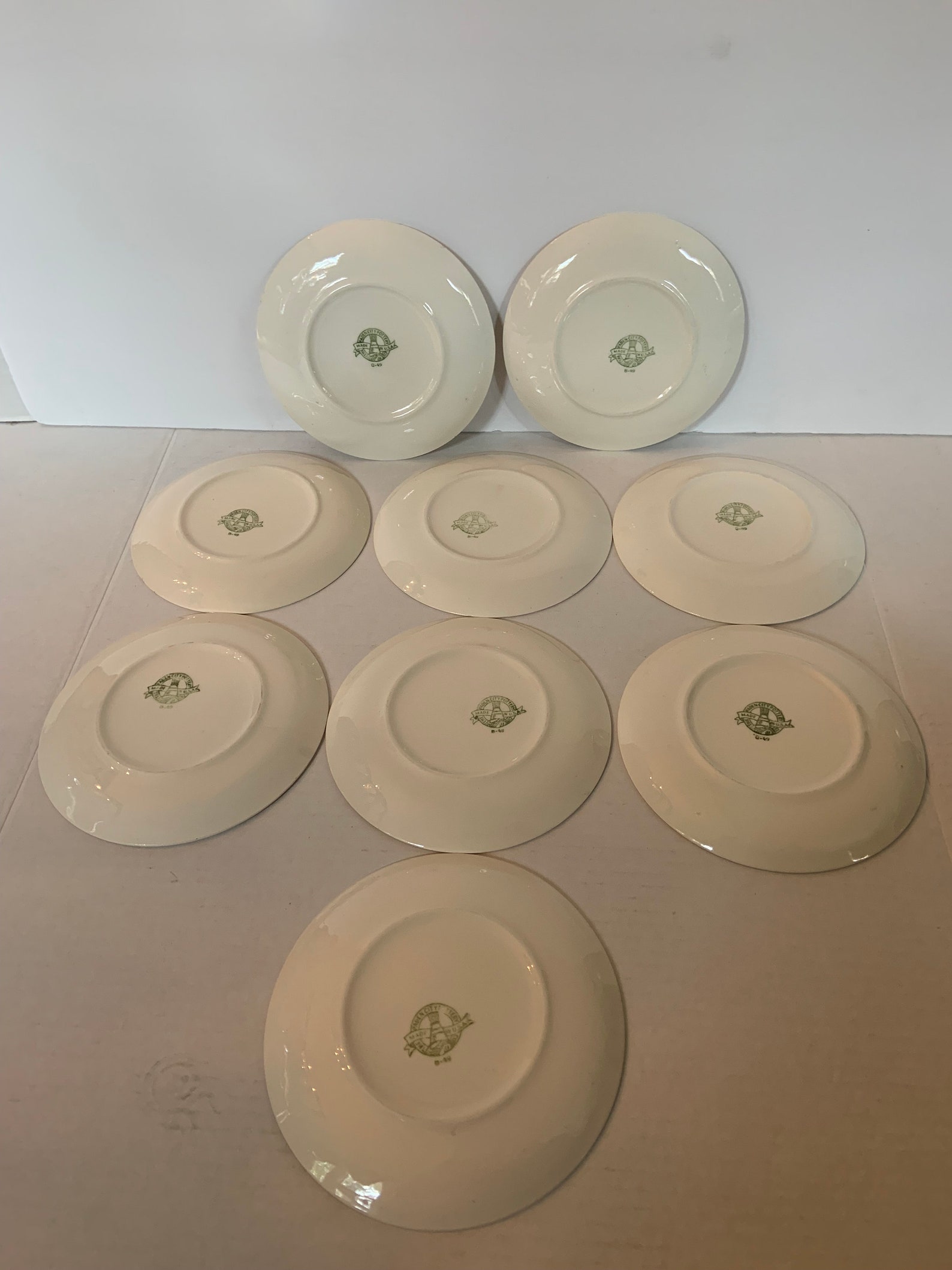 Set of Nine Vintage Paden City Pottery Pattern B-49 Pink - Etsy