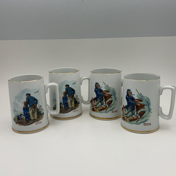 Norman Rockwell Cup - Etsy