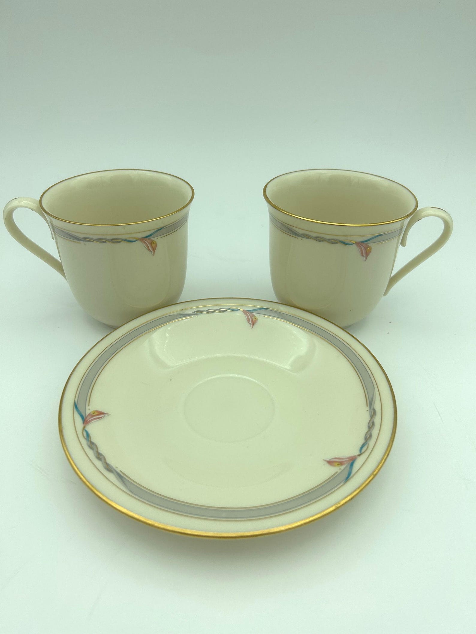 Vintage 9-piece Lenox Gramercy Calla Lily Pattern Dinnerware Set ...