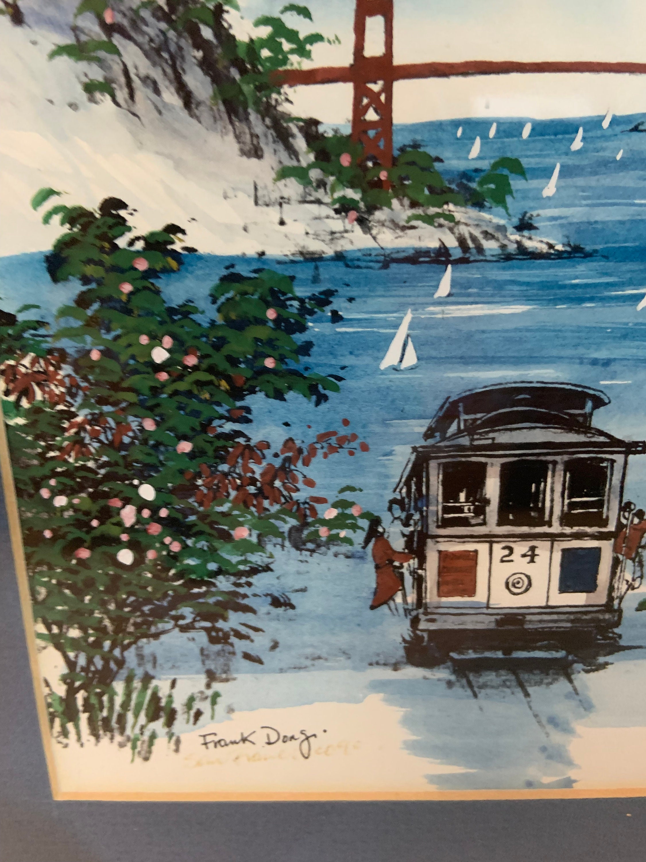Vintage 1990 Original Signed Frank Dong San Francisco Bay | Etsy