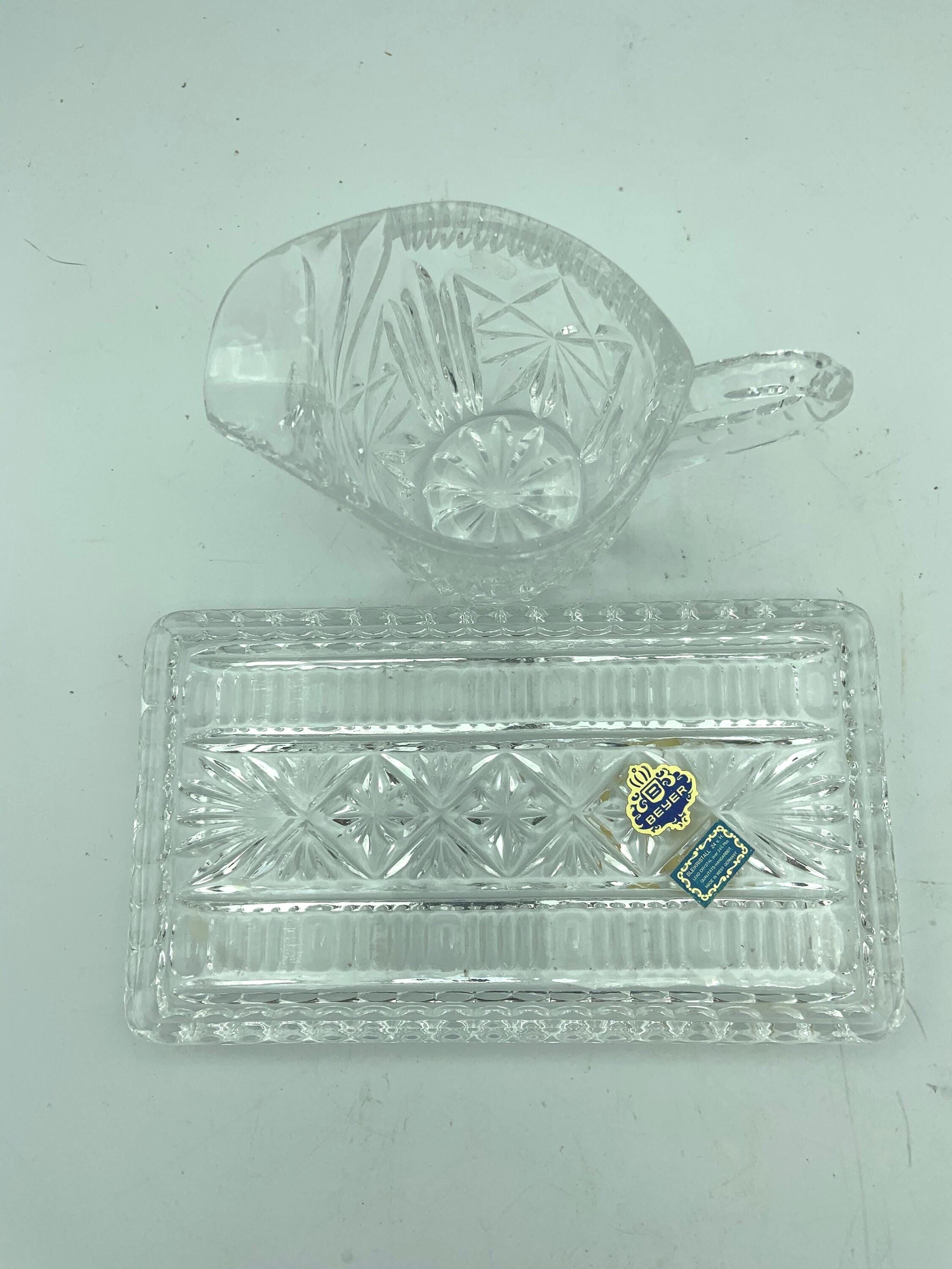 Vintage 2-piece Set Beyer West Germany Handcrafted Bleikristall Lead ...