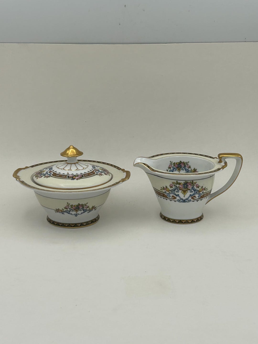 Vintage Noritake "m" Morimura Japan Adonis Pattern Lidded Sugar Bowl ...