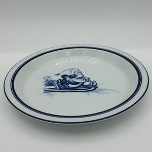 Set of Six Vintage Dansk Bistro Christmas Santa Claus on Sled Pattern ...