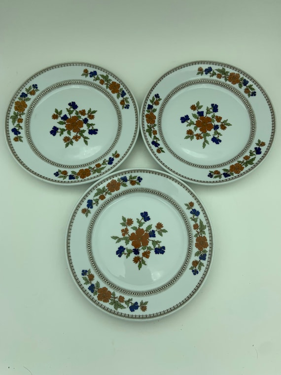 Home & Living Bauscher Weiden BAW38 8 Salad Plate Red Green and Blue ...