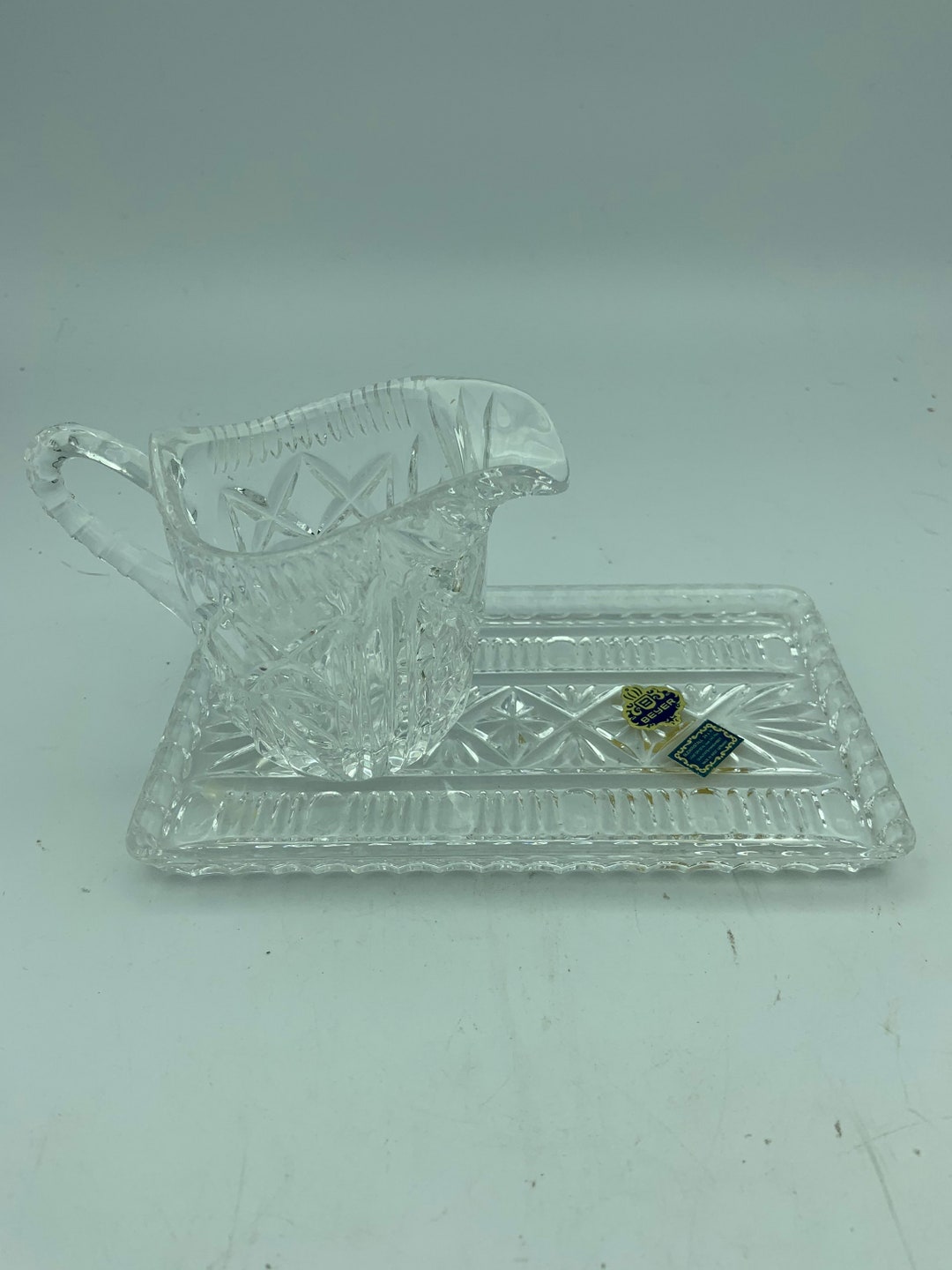 Vintage 2-piece Set Beyer West Germany Handcrafted Bleikristall Lead ...