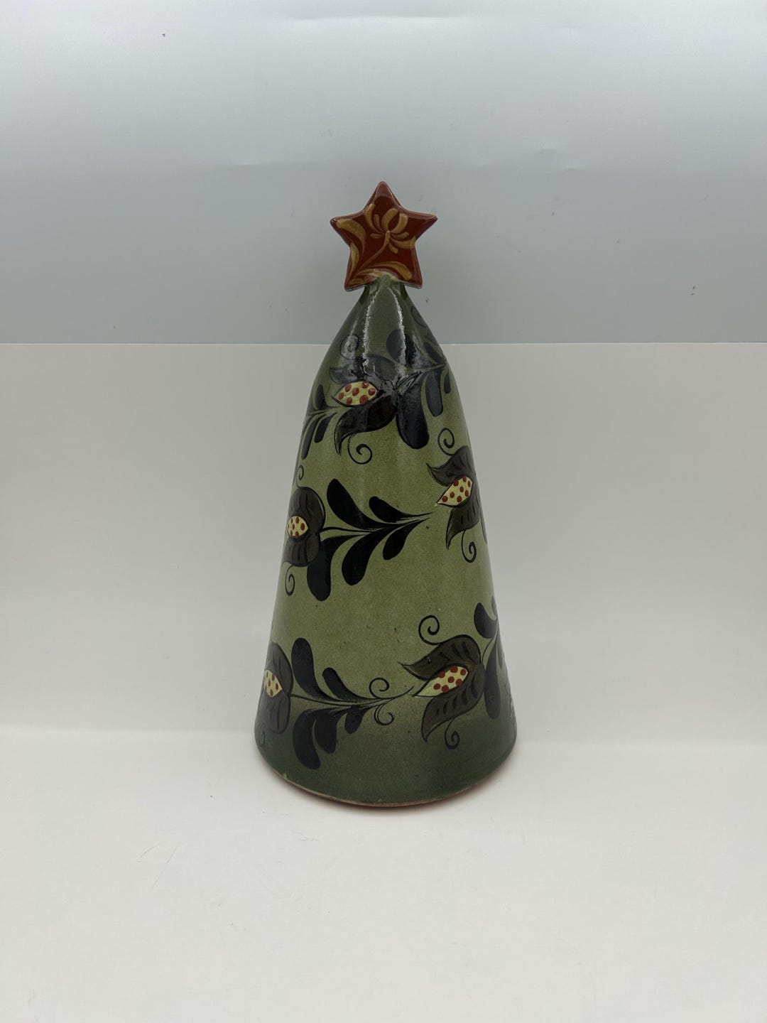 David Eldreth Pottery Pennsylvania Large 11" Redware Art Pottery ...