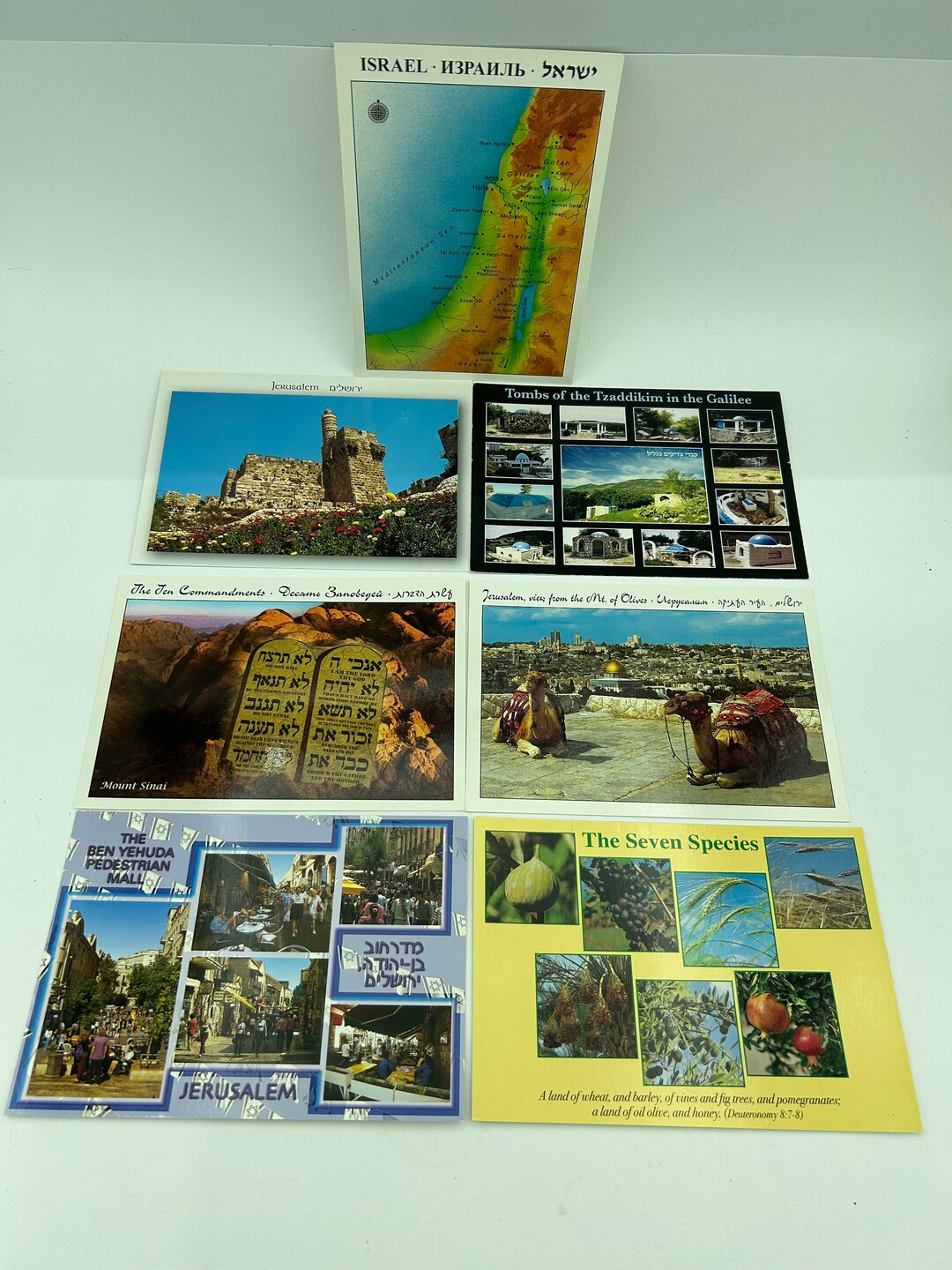 13 Vintage 4"x6" Israeli Postcards by Palphot Ltd and Shalom ...