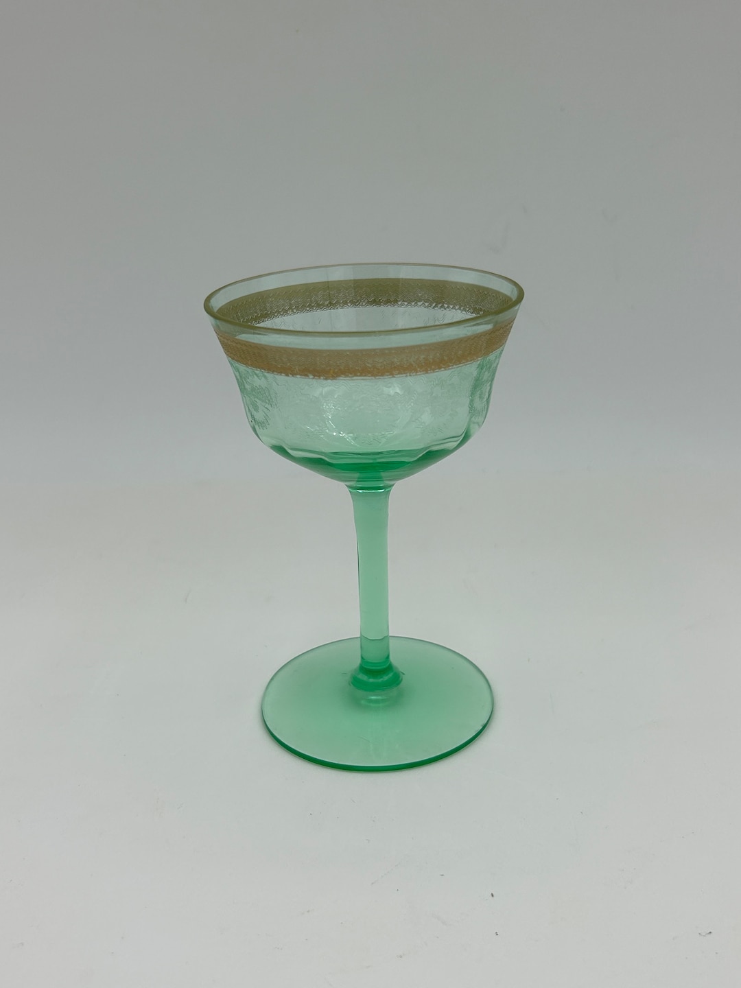 Vintage Morgantown Glass Company Uranium Glass Morgana Green 3oz ...