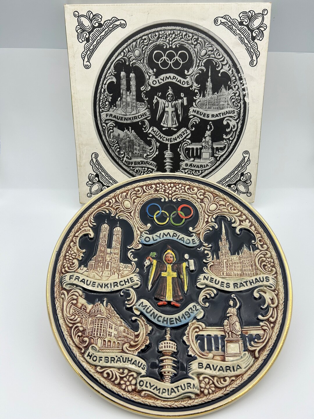 Vintage 1972 Marzi and Remy Summer Olympic Games Munich Germany Cobalt ...