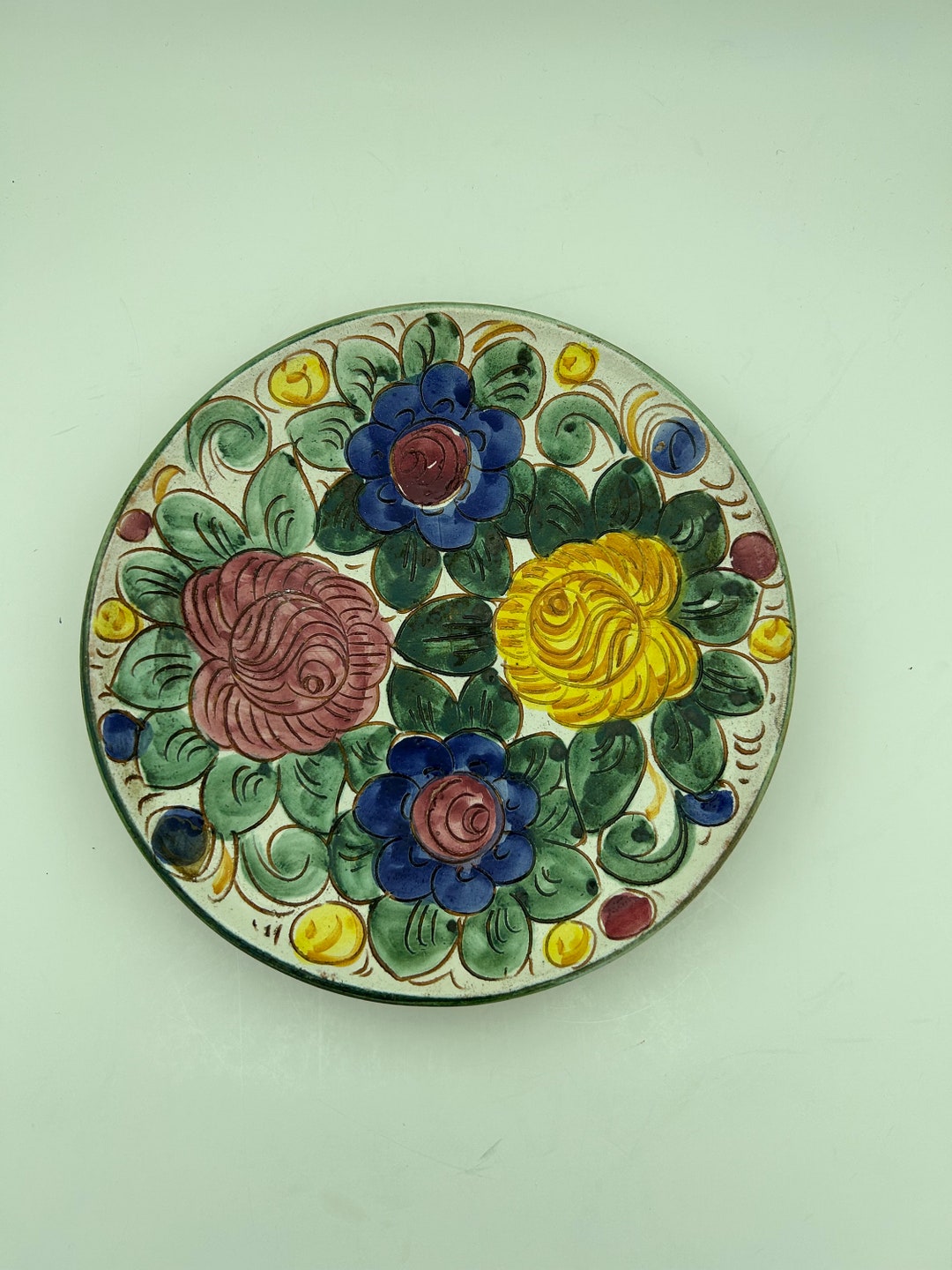 Vintage Ceramiche Ferrieri Deruta Hand Painted Majolica Italian Art ...