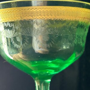 Vintage Morgantown Glass Company Uranium Glass Morgana Green 3oz ...