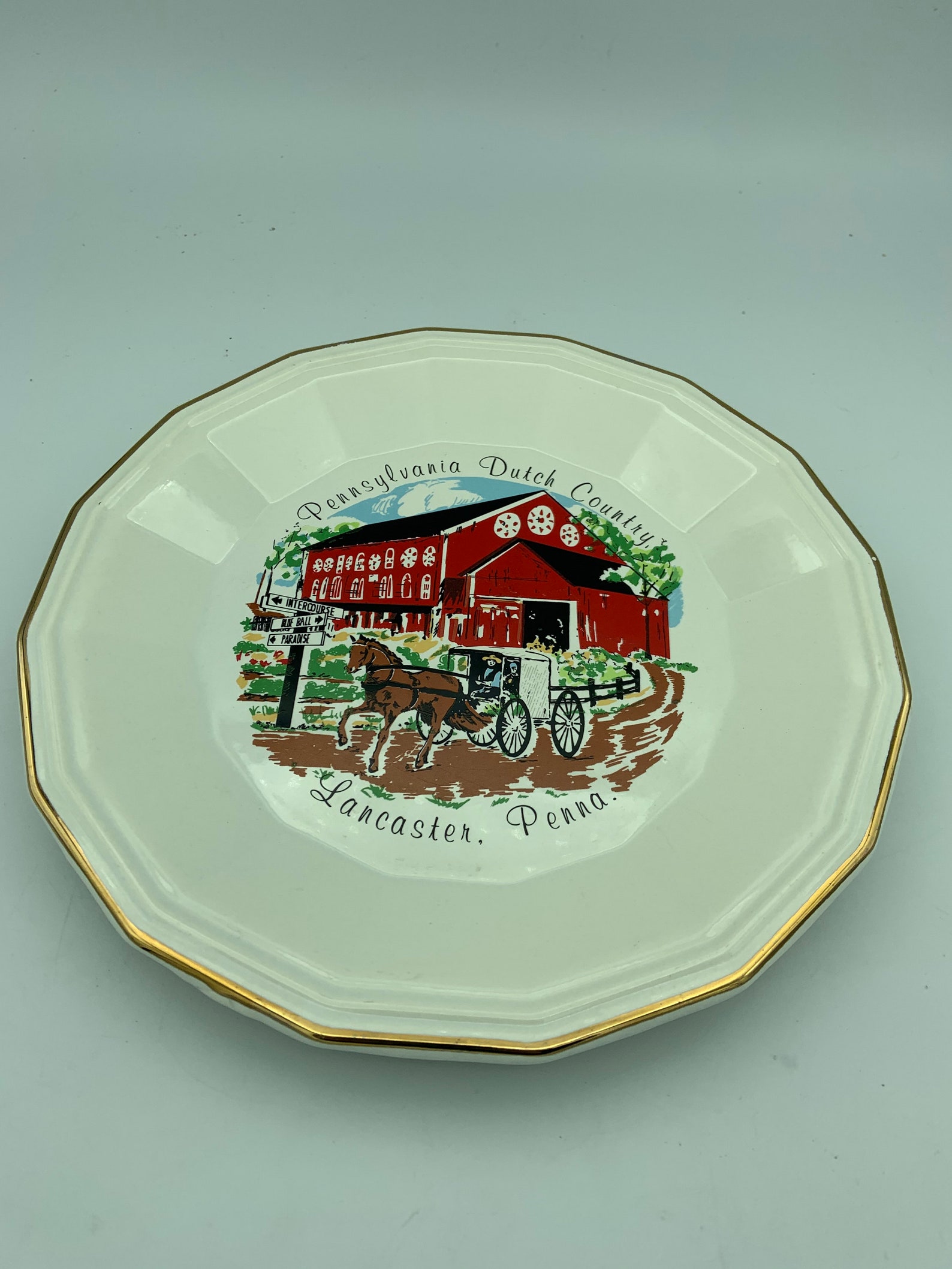 Vintage 1970 Homer Laughlin Pennsylvania Dutch Country Lancaster Penn ...