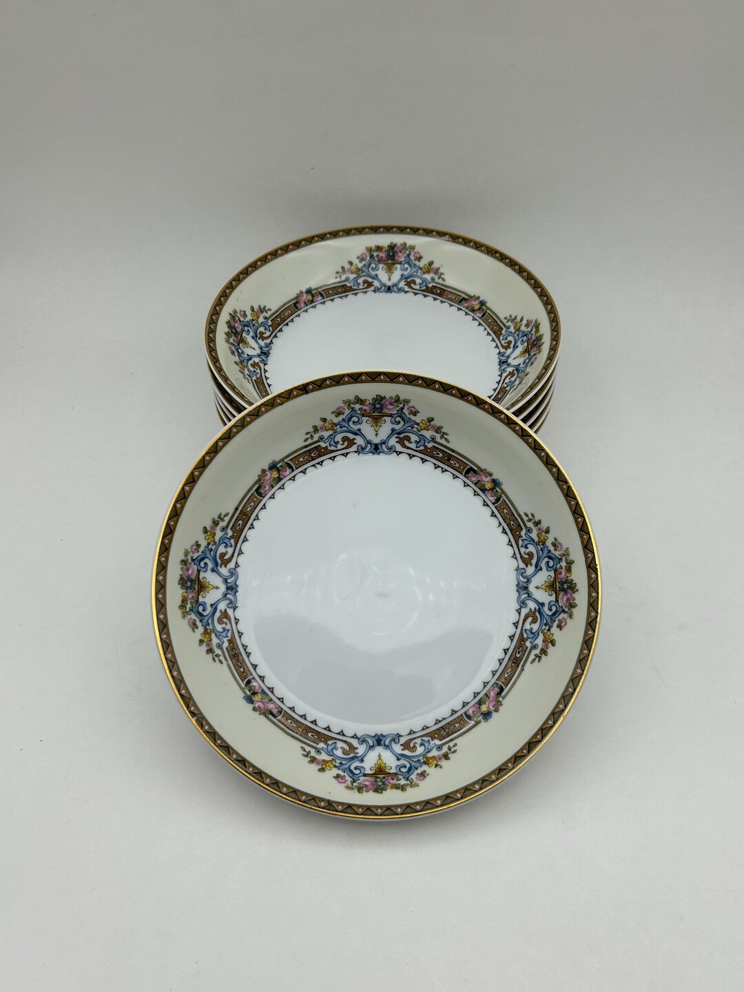 Vintage 6-piece Noritake "m" Morimura Japan Adonis Pattern 7 Inch Coupe ...