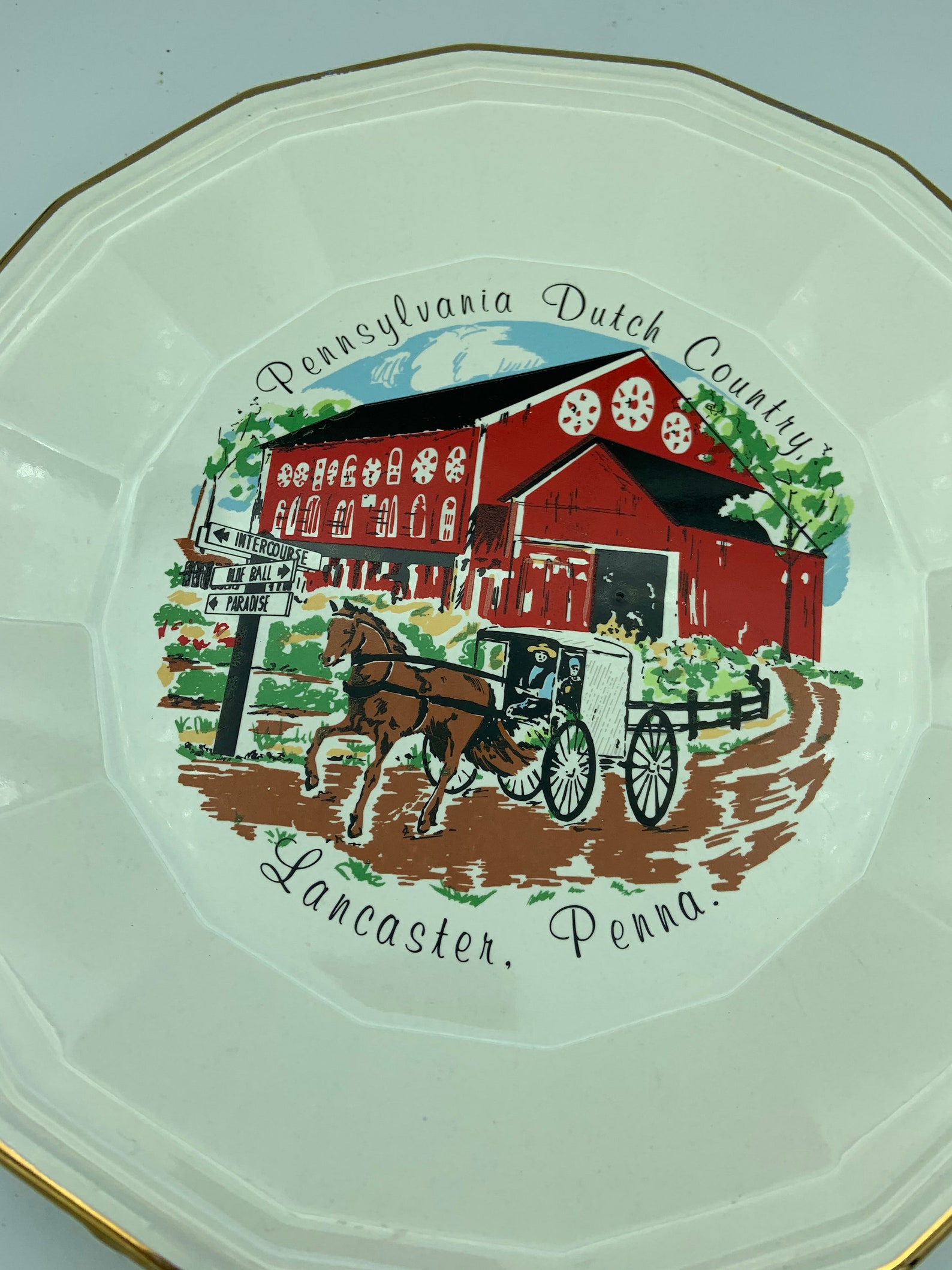 Vintage 1970 Homer Laughlin Pennsylvania Dutch Country Lancaster Penn ...