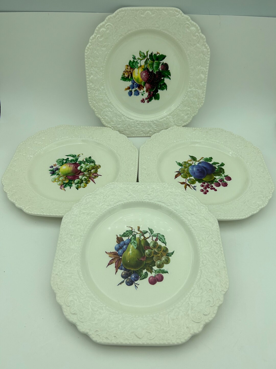 Vintage 4-piece Lord Nelson Pottery England 8" Square Decorative Still ...