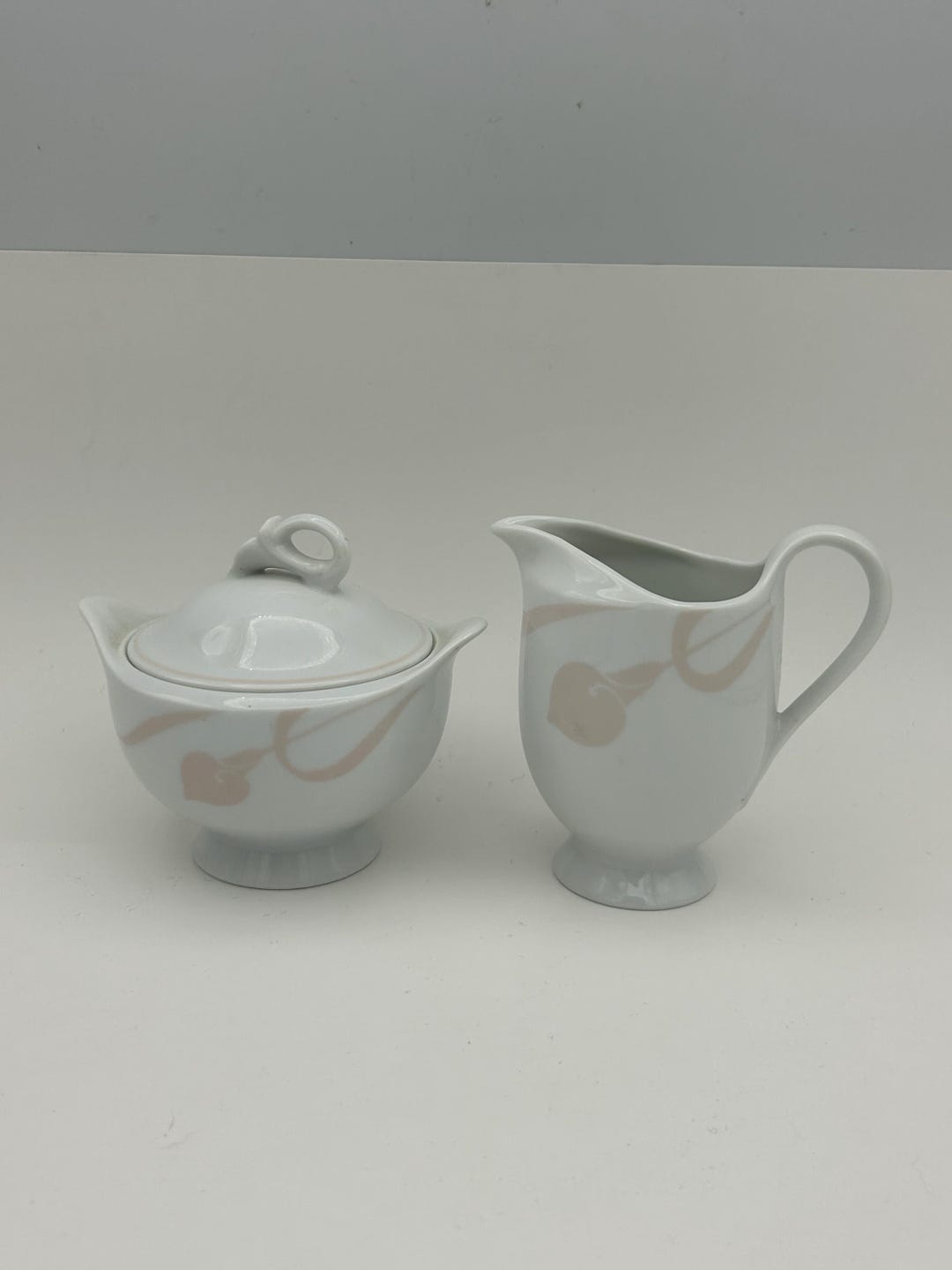 Vintage 2-piece Mikasa Fine China Helena Uglow Classic Flair Peach ...