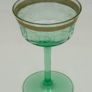 Vintage Morgantown Glass Company Uranium Glass Morgana Green 3oz ...