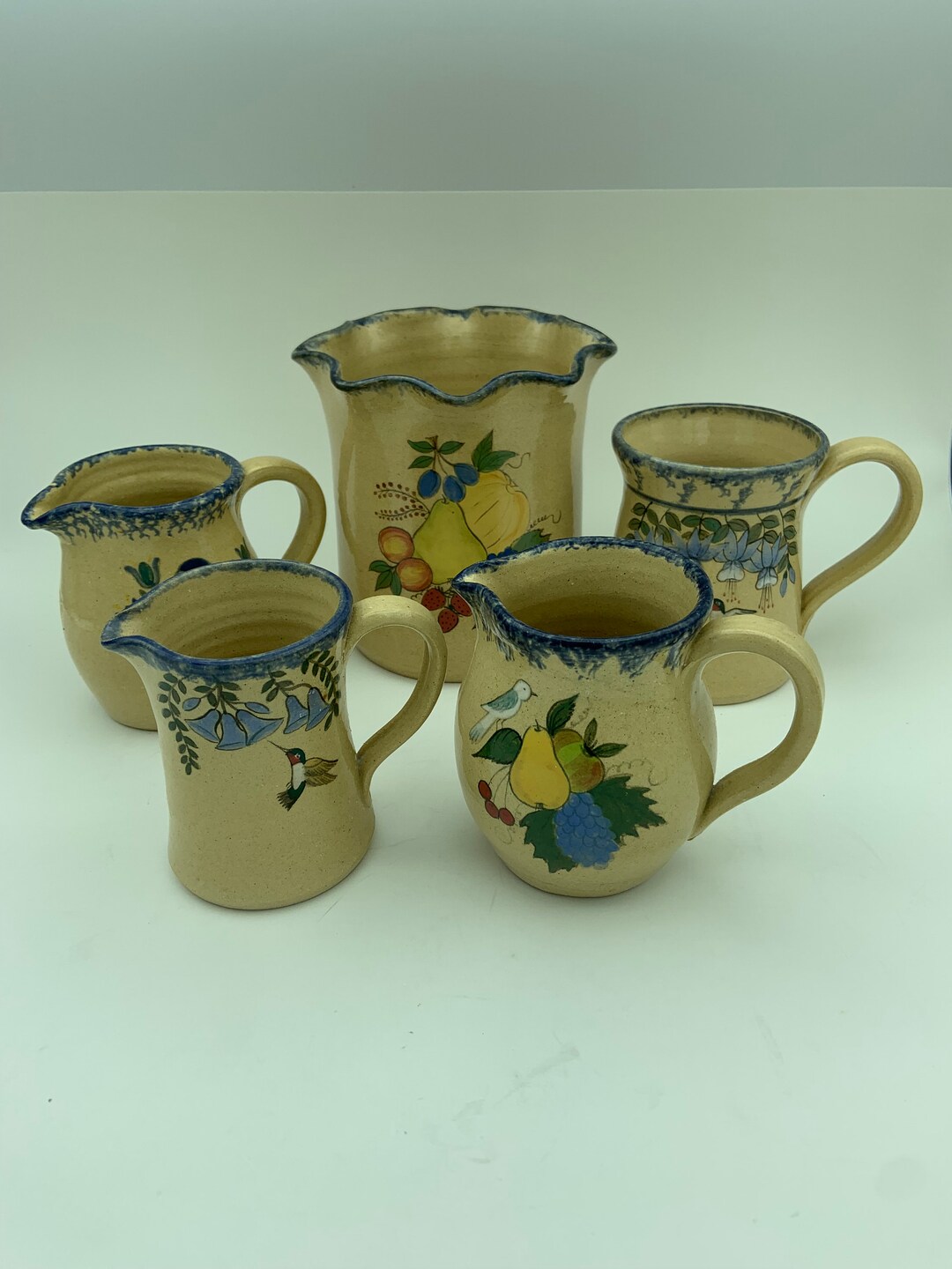 Five Vintage Signed Nancy Anderson Pennsylvania Folk Art Handmade ...