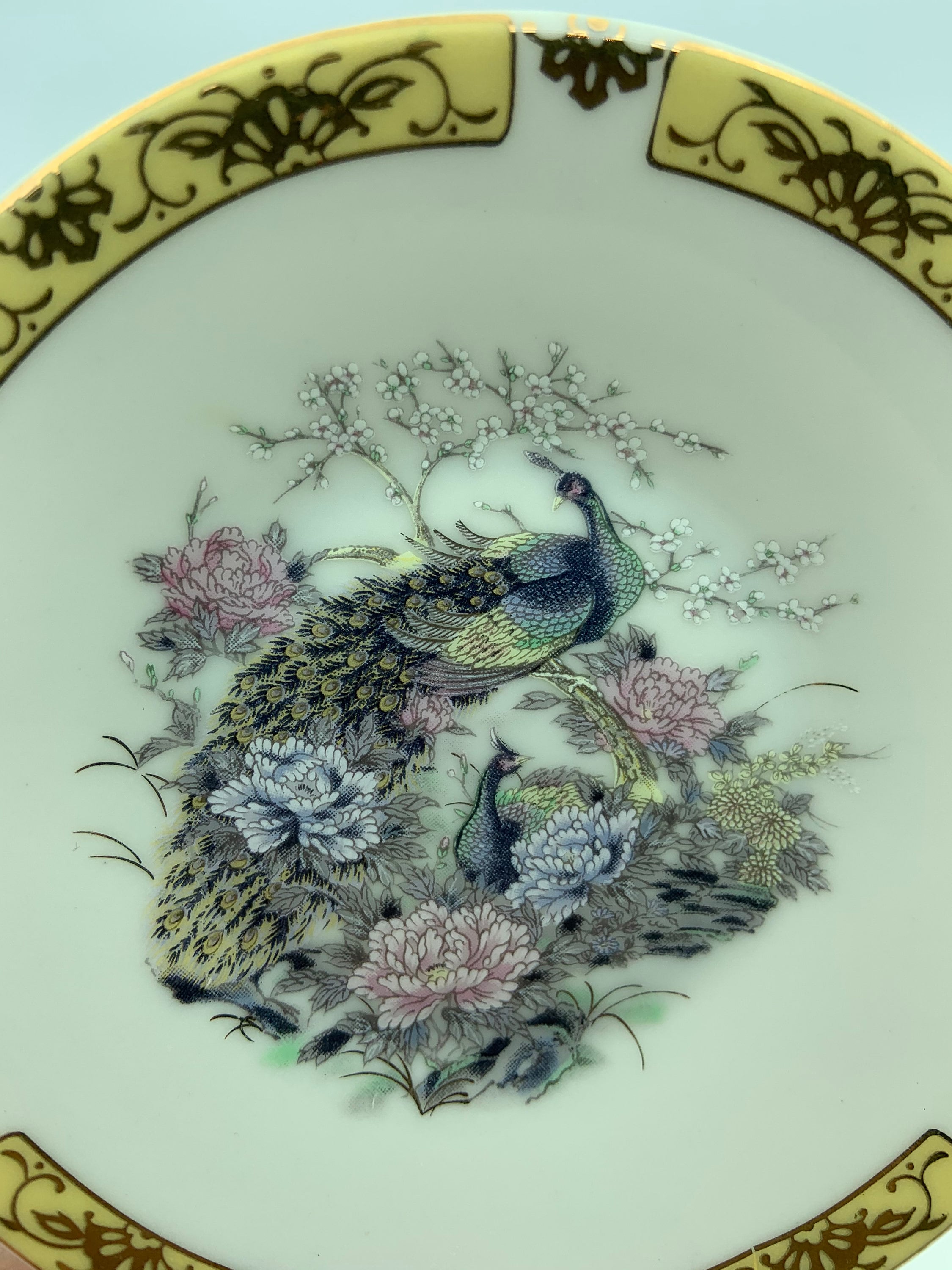 Set of 3 Vintage Asian H. Ito Hishisei Best Porcelain Peacock - Etsy