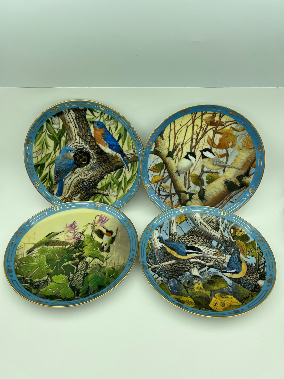 4 Vintage Danbury Mint Derk Hansen Winged Treasures Collectible Plates ...