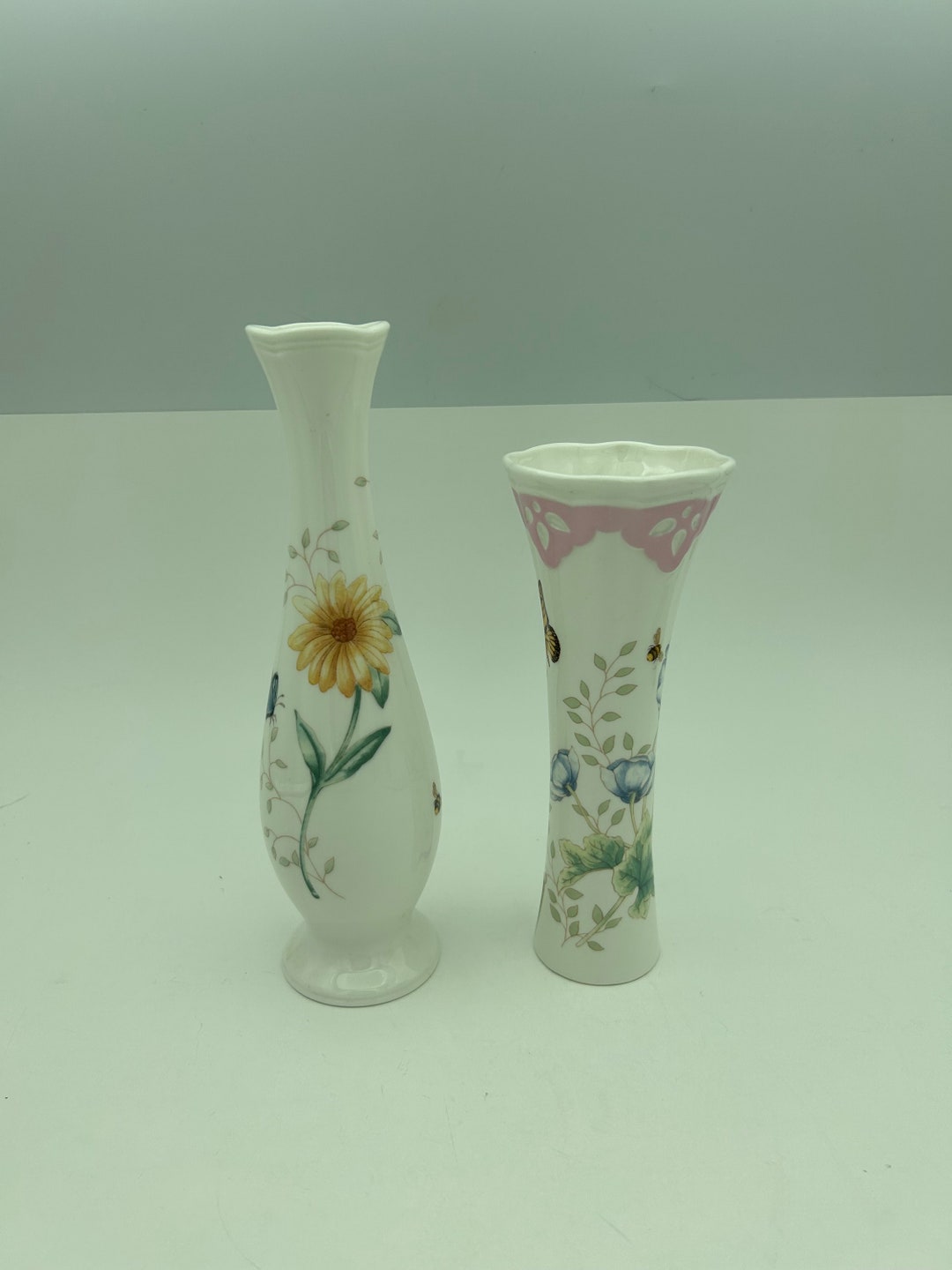 Two Lenox Butterfly Meadow Designed by Louise Le Luyer Flower Vases ...